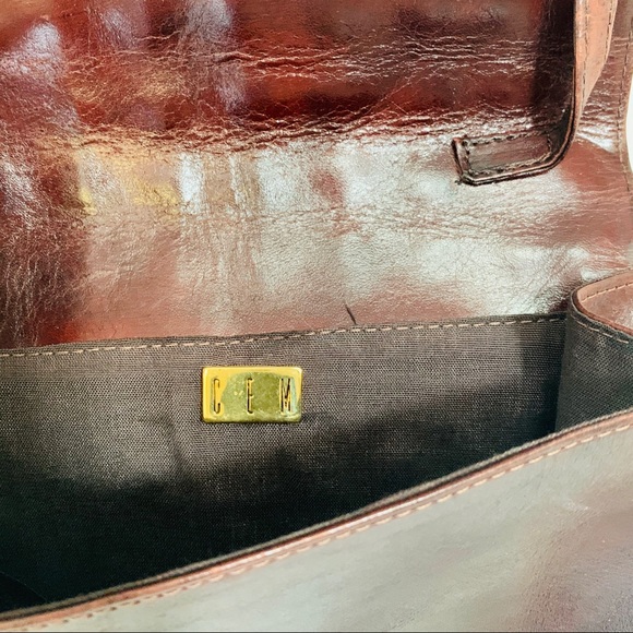 Vintage | Bags | Vintage Brown Leather Snap Purse Stitched Details ...